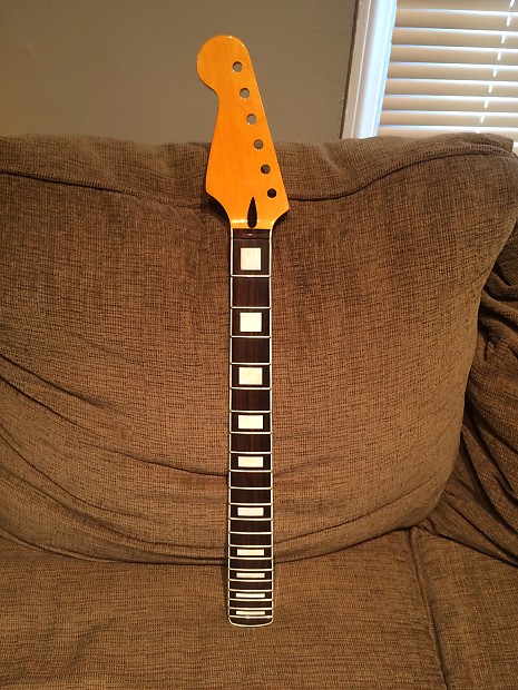 Reverse Bound Strat/Jazzmaster Neck w/ Block Inlays | Reverb