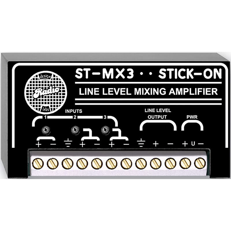 RDL ST-MX3 Three Input One Output Line Level Mountable Mixer | Reverb RDL ST-MX3 Three Input One Output Line Level Mountable Mixer | Reverb