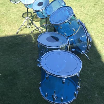 1972 Ludwig Blue Vistalite 9pcs Kit 24” 18” 16” 15” 14” 13” | Reverb
