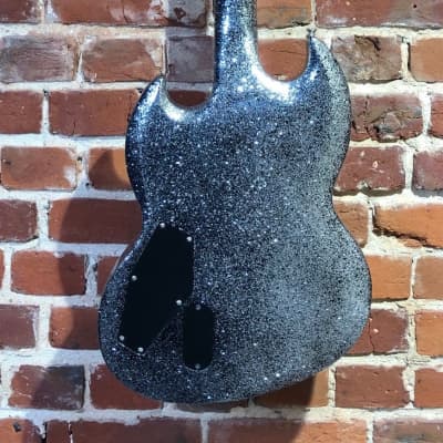 ESP Custom Viper Baritone - Silver Heavy Flake Sparkle | Reverb