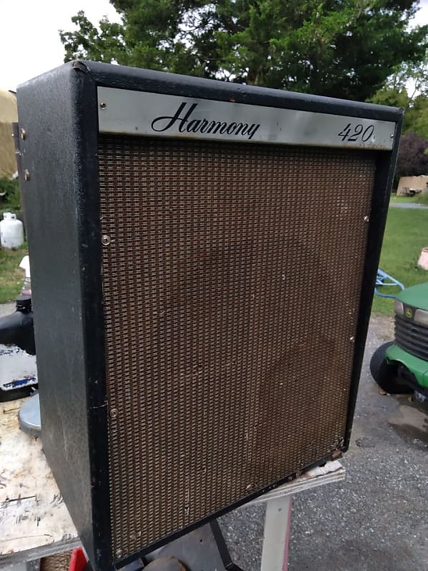 VINTAGE HARMONY 420 40-50 WATT All Tube HARMONICA Guitar Amp | Reverb