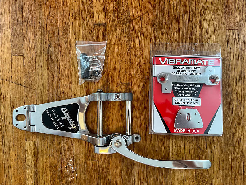 Bigsby B-7 Vibrato Tailpiece Chrome with Vibramate | Reverb