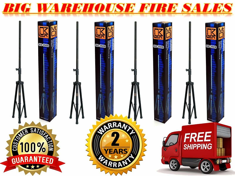 4 New Mr Dj Heavy Duty Pro Audio Tripod DJ PA Speaker Stands | Reverb