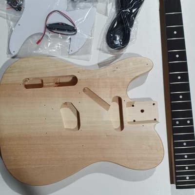 Quincy Left Handed KIT Tele Electric guitar complete kit | Reverb UK