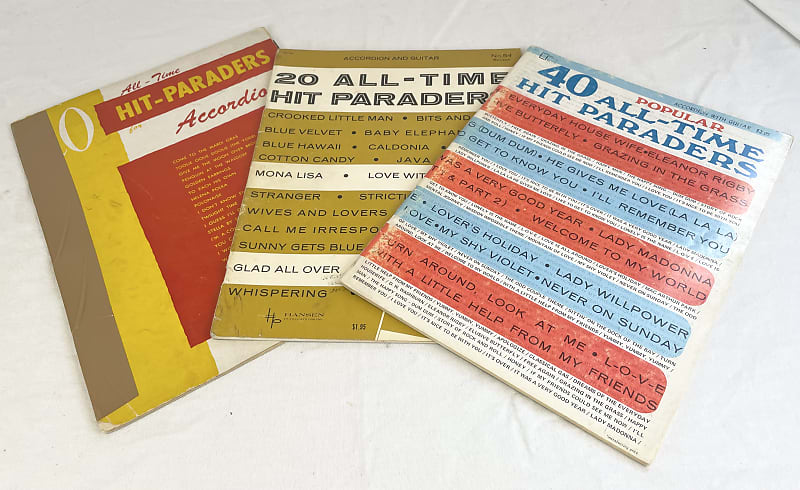 Lot of 3 Used Piano Accordion Books - Variety All-Time Hit | Reverb