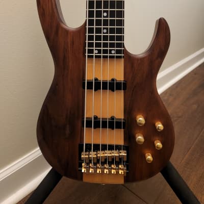 Carvin LB76 Koa/Maple Neck thru 6 string bass 1992 | Reverb