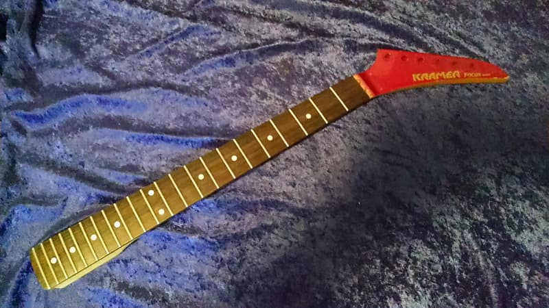 1980s Kramer Focus F-3000 Pointy Neck R2 Nut Pink Magenta | Reverb