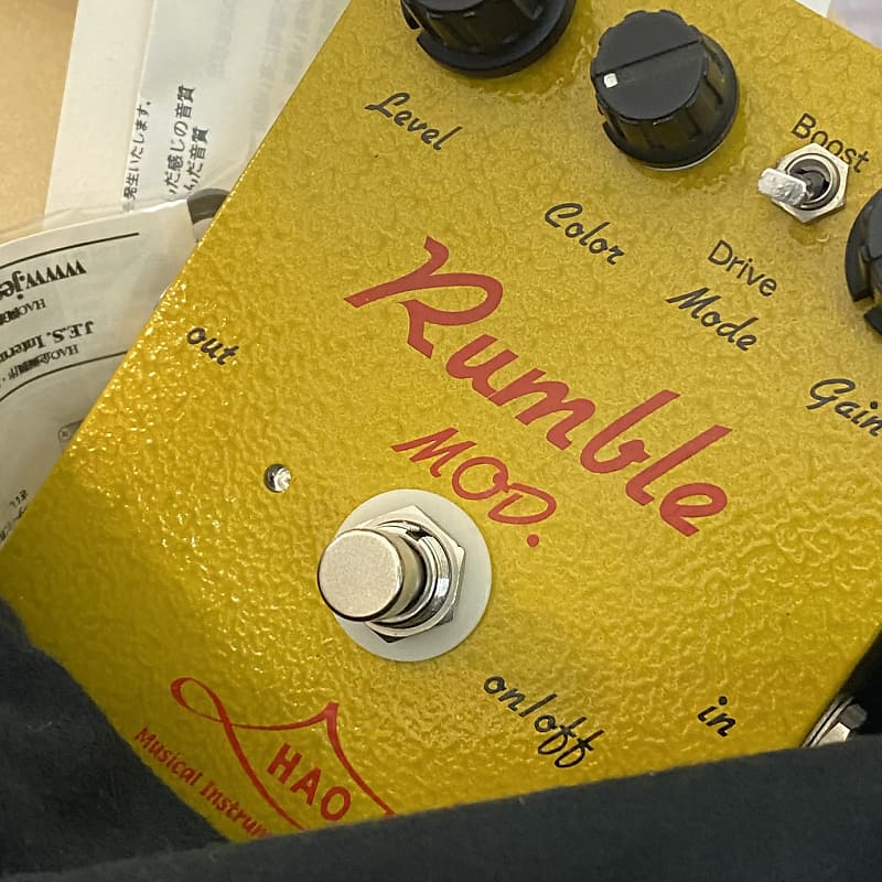 HAO Rumble Mod Dumblish Overdrive Boost V2 2000s - Gold | Reverb UK