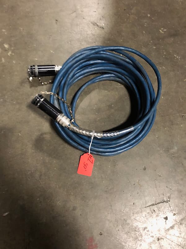 50 foot Whirlwind W1 Blue cable with black connectors | Reverb