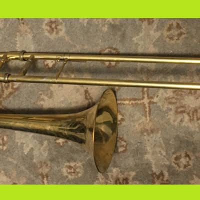STENBERG PORTRAIT 1925 TROMBONE RARE GOLD PLATE BURNISHED / | Reverb