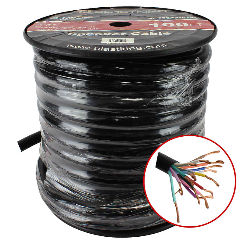 Blastking SPC16X10-100 10 AWG 16-Conductor Speaker Cable 100 | Reverb