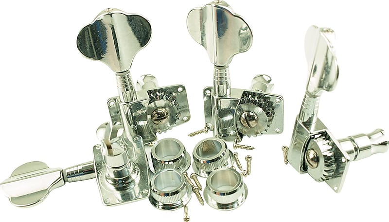 WD 4 In Line Deluxe Bass Tuning Machines Chrome | Reverb