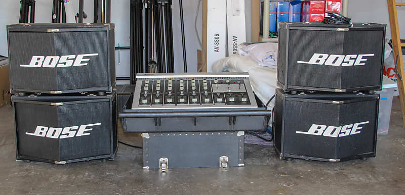 Bose PM-2 PowerMixer and 4 Bose 800 Speaker Set - Built in EQ | Reverb