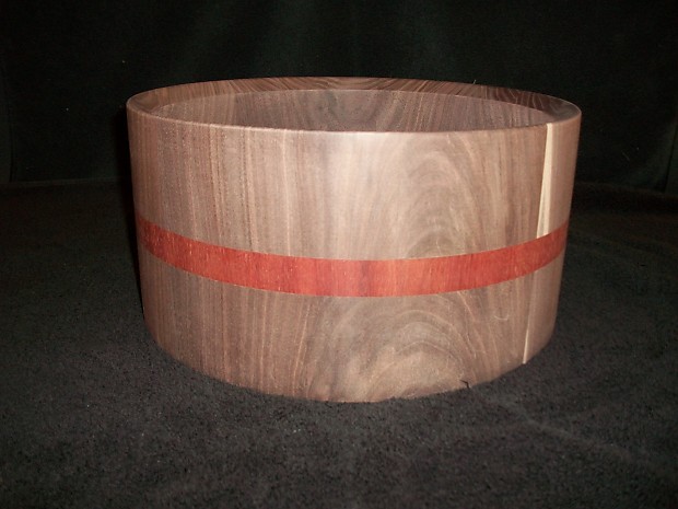 7 x14 Walnut/Blood wood Solid Stave Snare Drum Shell | Reverb UK