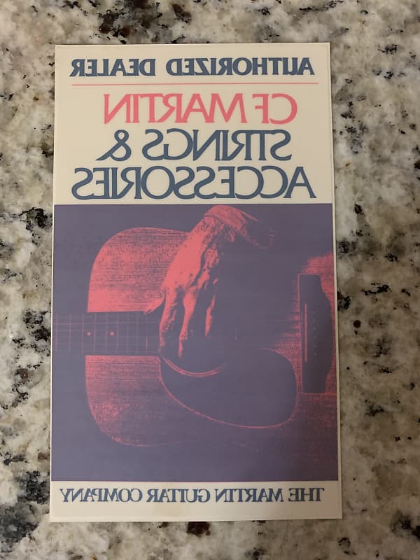 Martin Dealer Window Sticker 70’s-80’s | Reverb