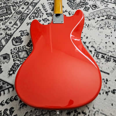 Fender MG-69 Neck/Warmoth Mustang Body Fiesta Red Kurt Cobain | Reverb