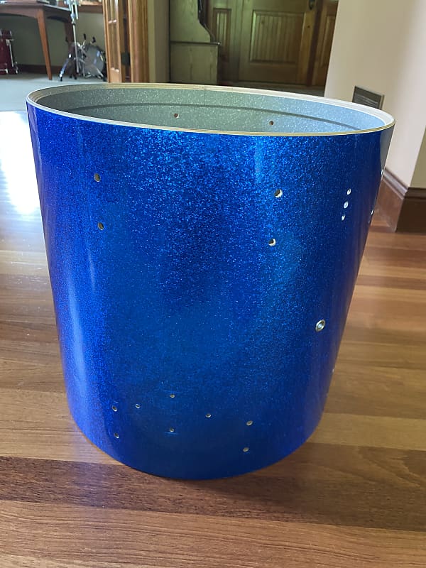 Rogers 16 inch floor tom shell - Blue Sparkle | Reverb