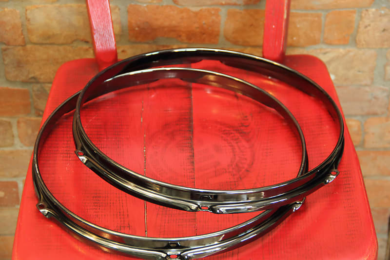 DW 13 drum hoops pair - black nickel for Collectors | Reverb