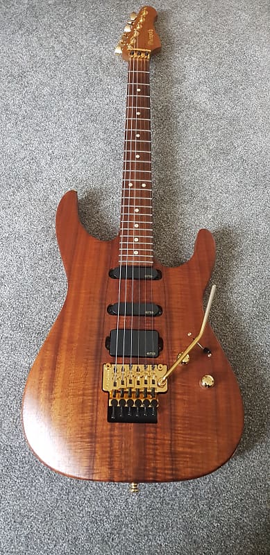 Warmoth custom Soloist with Floyd Rose, EMGs, Koa | Reverb