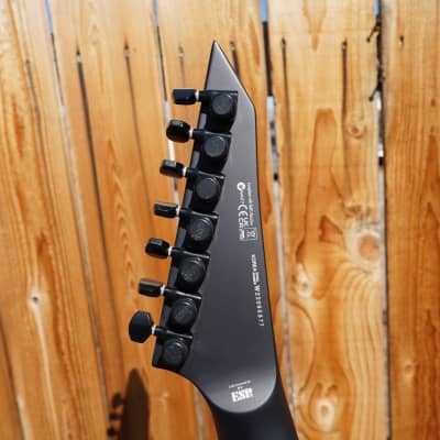 ESP LTD EX-7 Baritone Black Metal - Black Satin 7-String | Reverb