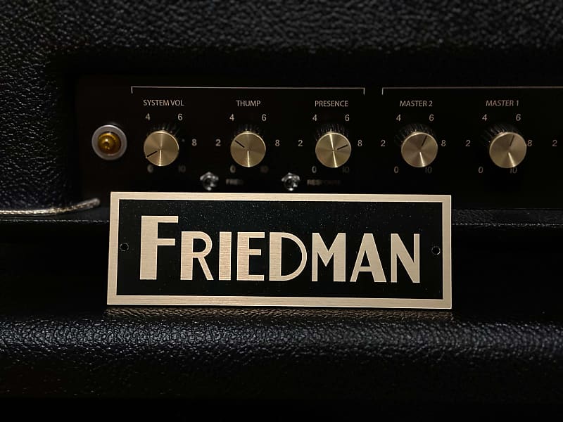 Friedman Plate - Black w/ Gold | Reverb