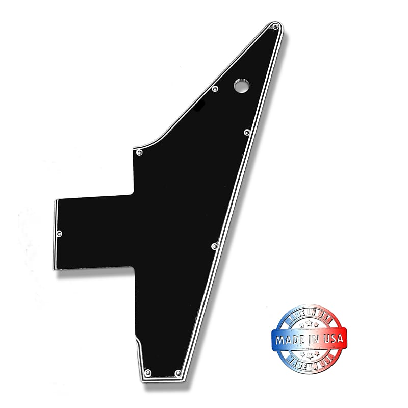 Wide Bevel 5 Ply Black/White Pickguard for Gibson Explorer | Reverb
