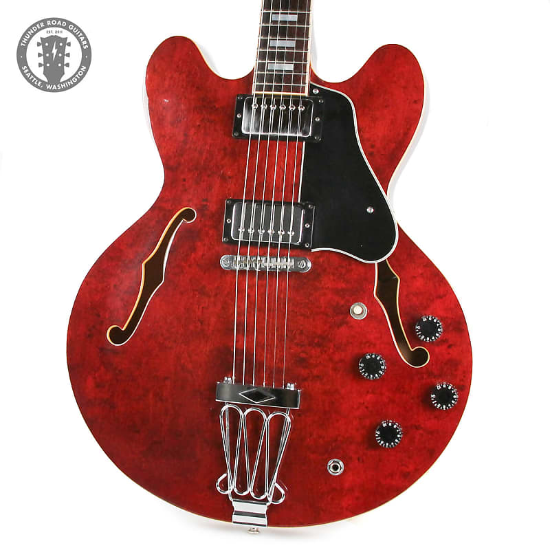 1981 Electra 2266 Cherry Red Made in Japan ES-335 | Reverb UK