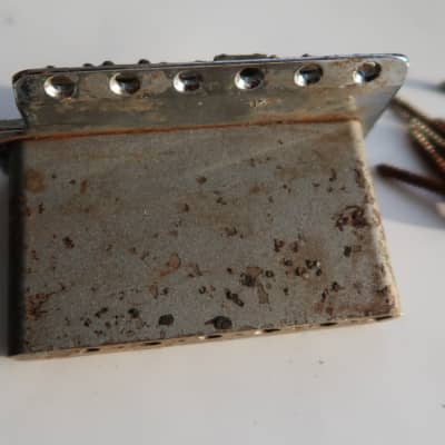 Fender Stratocaster Tremolo Block PAT. PEND. Saddles 60's | Reverb