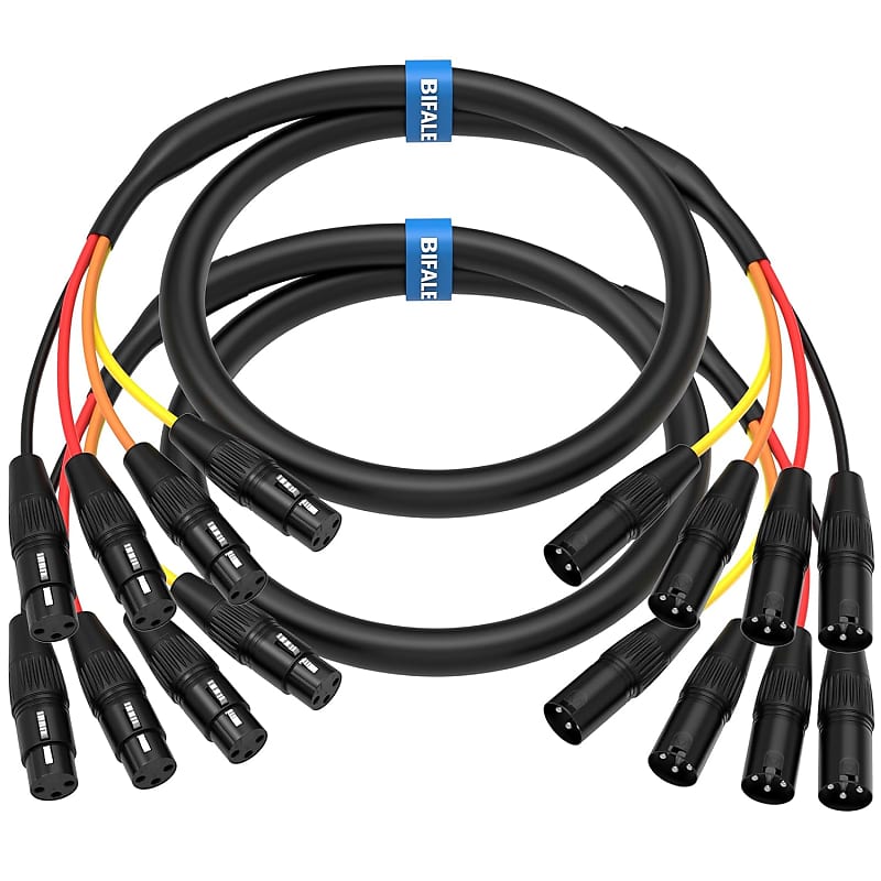 4-Channel Xlr Snake Cable - 3.3Ft 2Pack, Xlr Male To Female, | Reverb