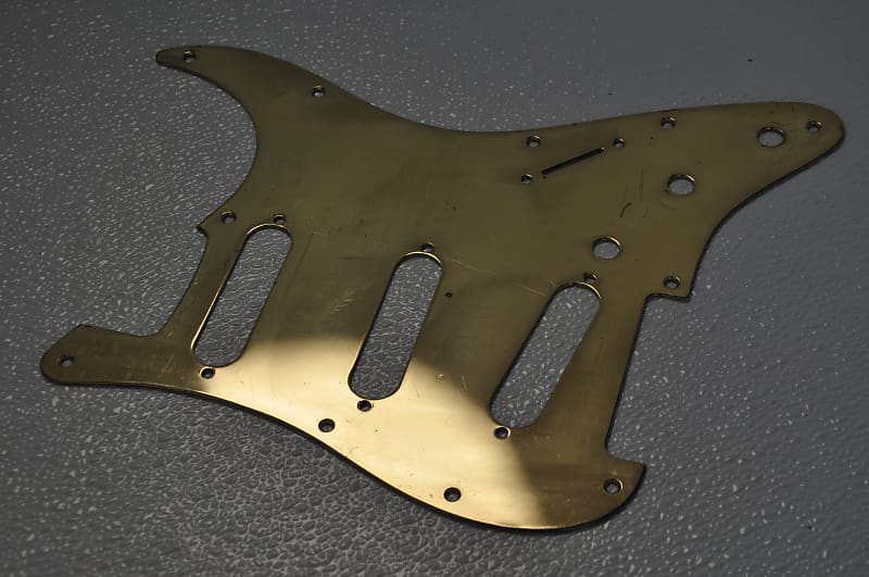 1970-1980s Stratocaster All BRASS Pickguard ~GOLD~ | Reverb Australia