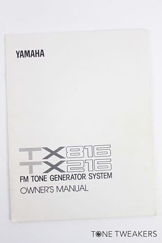 YAMAHA TX816 TX216 OWNERS MANUAL Sound Module VINTAGE SYNTH | Reverb