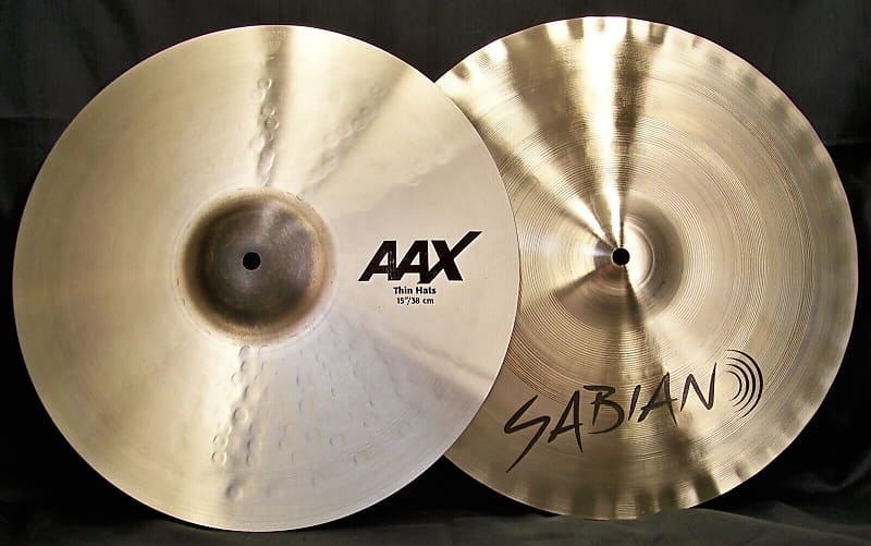 Sabian AAX 15” Thin-X-Celerator Hi Hat Cymbals/Natural | Reverb