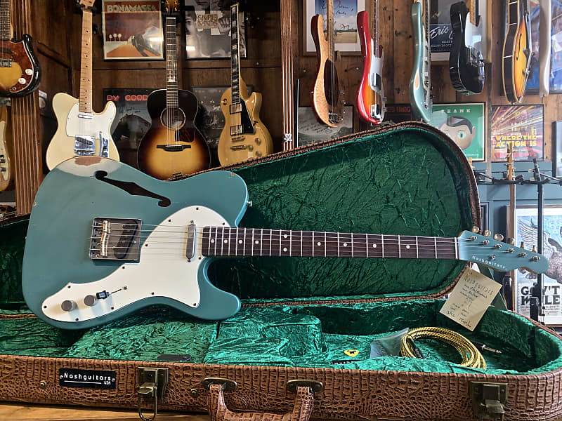 Nash T-69 Thinline Telecaster 2022 Sherwood Green | Reverb Denmark