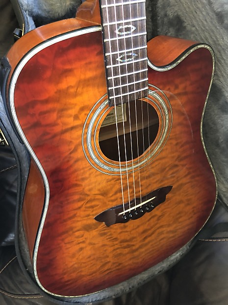 RARE Washburn Millennium DM2000Q Acoustic Guitat Limited Ed | Reverb