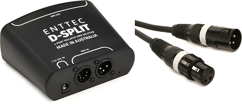 ENTTEC D-SPLIT 512-Ch DMX 3-pin Splitter/Isolator Bundle with | Reverb