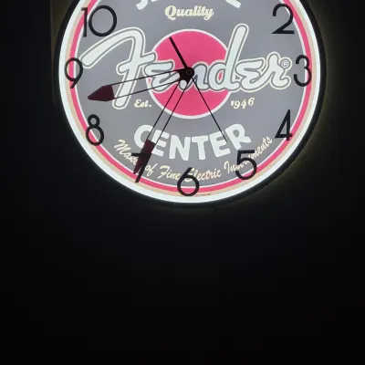 Fender Guitars Dealer Style Light Up Clock Killer Cool Man | Reverb