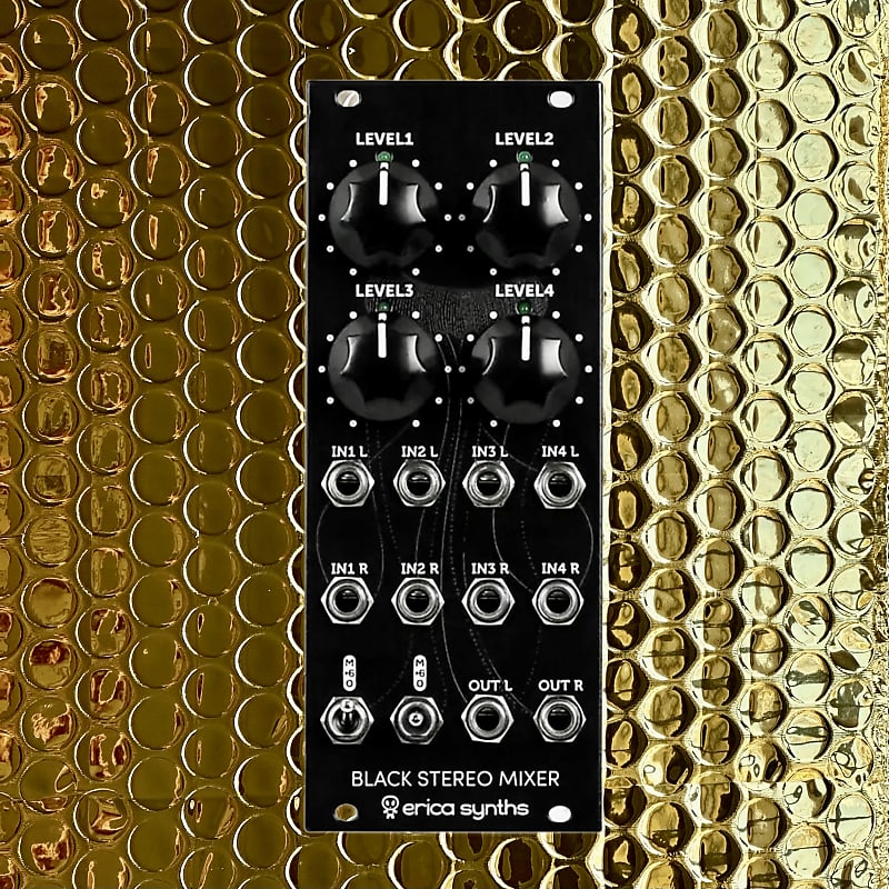 Erica Black Stereo Mixer V3 Eurorack Synth Module 2021 | Reverb