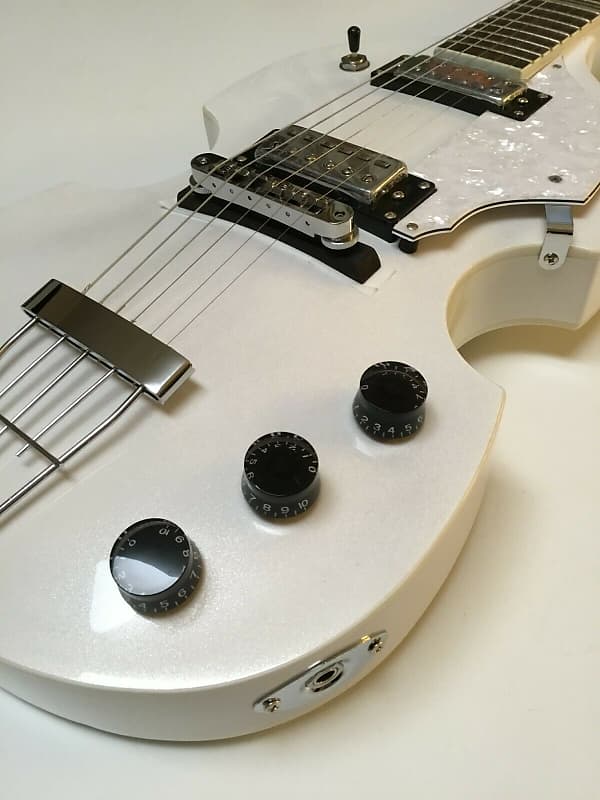 New Hofner Violin 6 String Electric Guitar Pearl White | Reverb