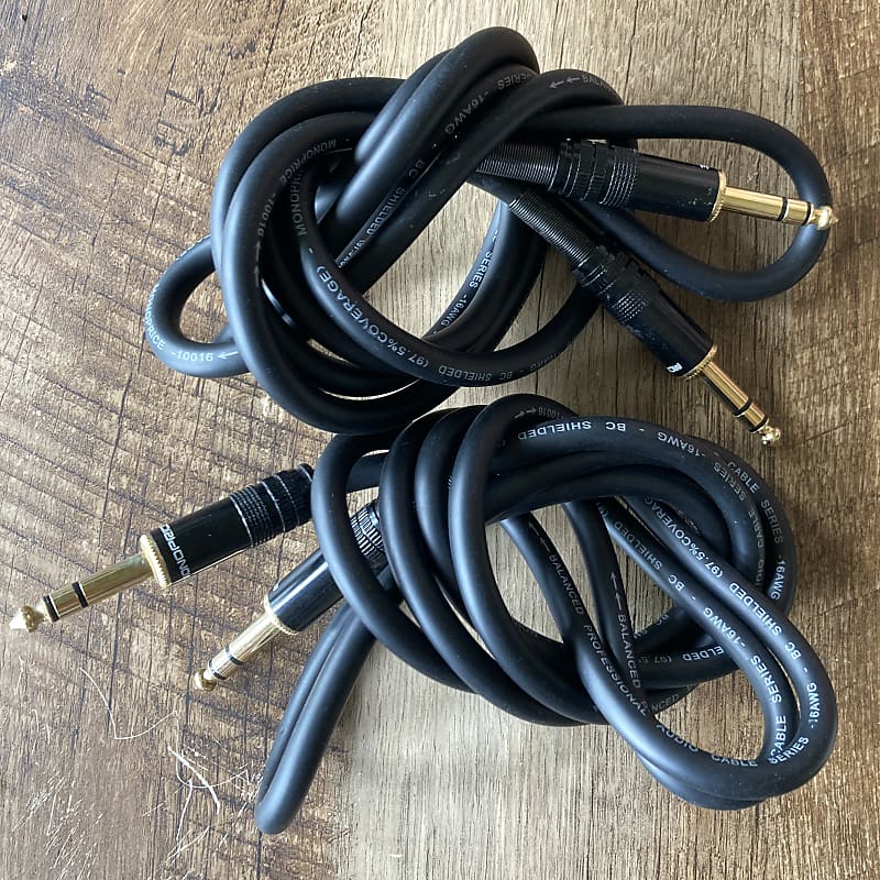 Monoprice 6' ft TRS cables - pack of 2 | Reverb