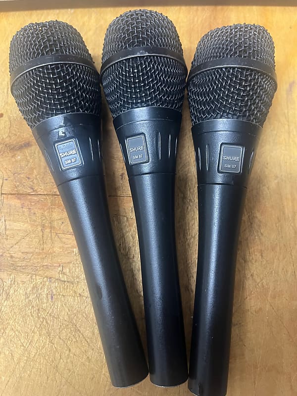 3 Shure SM87 Handheld Condenser Microphones | Reverb