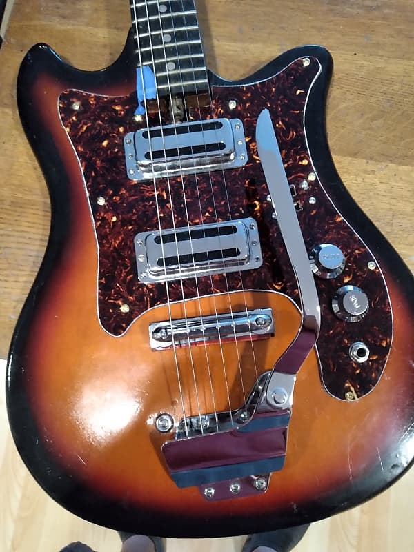 Teisco E-200 Modifed 1960s Sunburst Guitar w/Tortoise Shell | Reverb