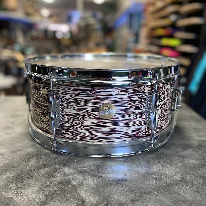 Beverly 14x5.5" 6-Lug 3-Ply w/ Re-Rings Snare Drum - Red Onyx | Reverb