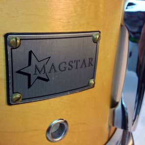 MAGSTAR 6.5x14" Custom Maple Snare Drum 1990's Satin Maple | Reverb