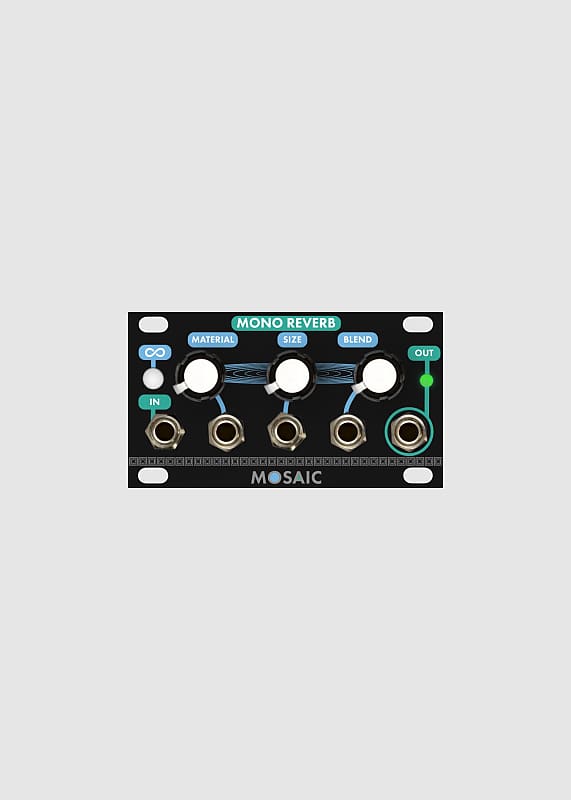 MOSAIC 1U MONO REVERB BLACK : BRAND NEW : [DETROIT MODULAR] | Reverb