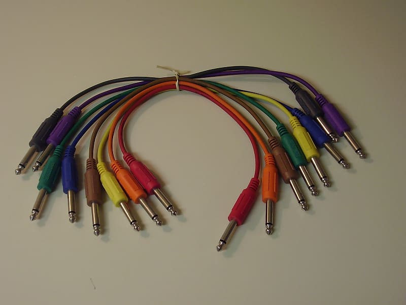 Hosa Unbalanced Patch Bay Cables Set 1/4 in to same TS 1 ft. | Reverb