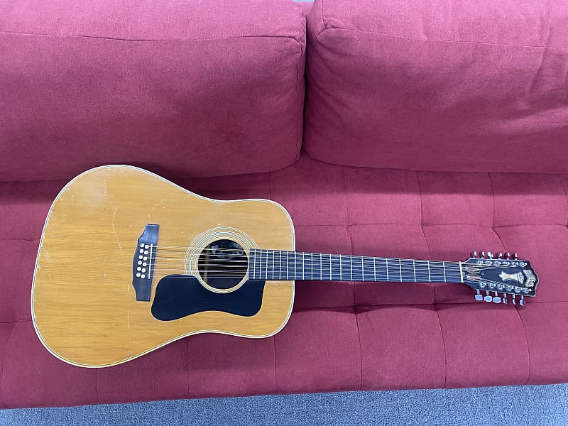 Guild G-312 12-String Acoustic Guitar 1975 - Natural | Reverb