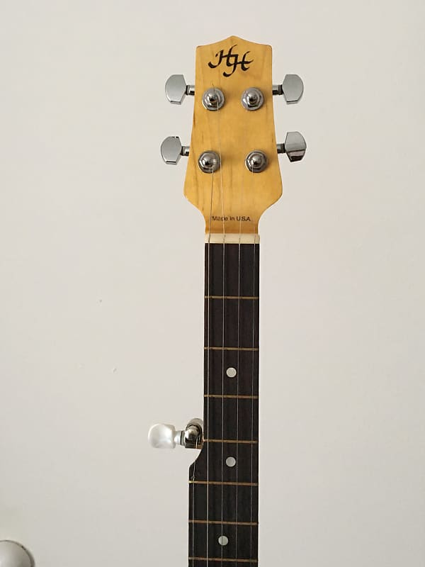 HH Mini-Electric-Banjo, Double-Cutaway, 2017, Pelham Blue, | Reverb