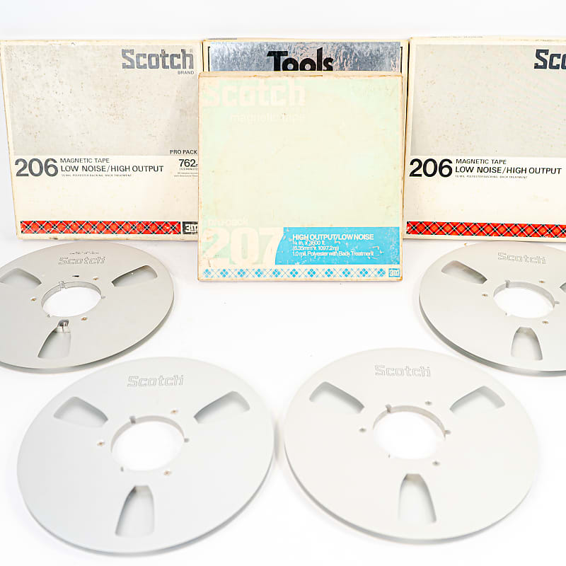 Scotch Metal Tape Reels Empty with Boxes - Set of 4 - 10" x | Reverb