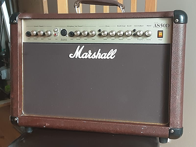 Marshall AS50D 2-Channel 50-Watt 2x8" Acoustic Guitar Combo | Reverb