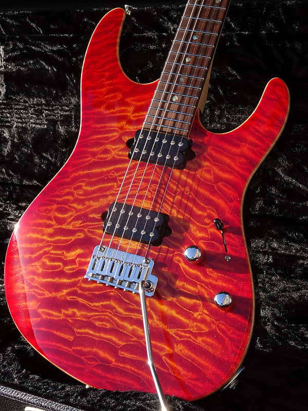 Suhr Modern AAA Quilt Maple Top & Headstock Abalone Inlays | Reverb